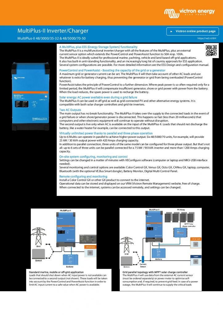 MultiPlus-II 48/5000/70-50 230V GX – Solar Equipment