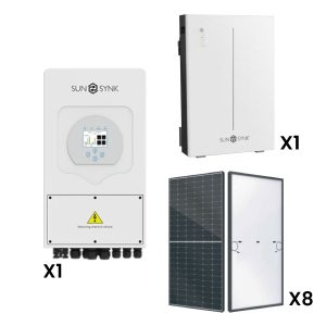 5KW Sunsynk Inverter, 5.12Kwh Sunsynk Wall Mount Lithium Battery and 8 ...