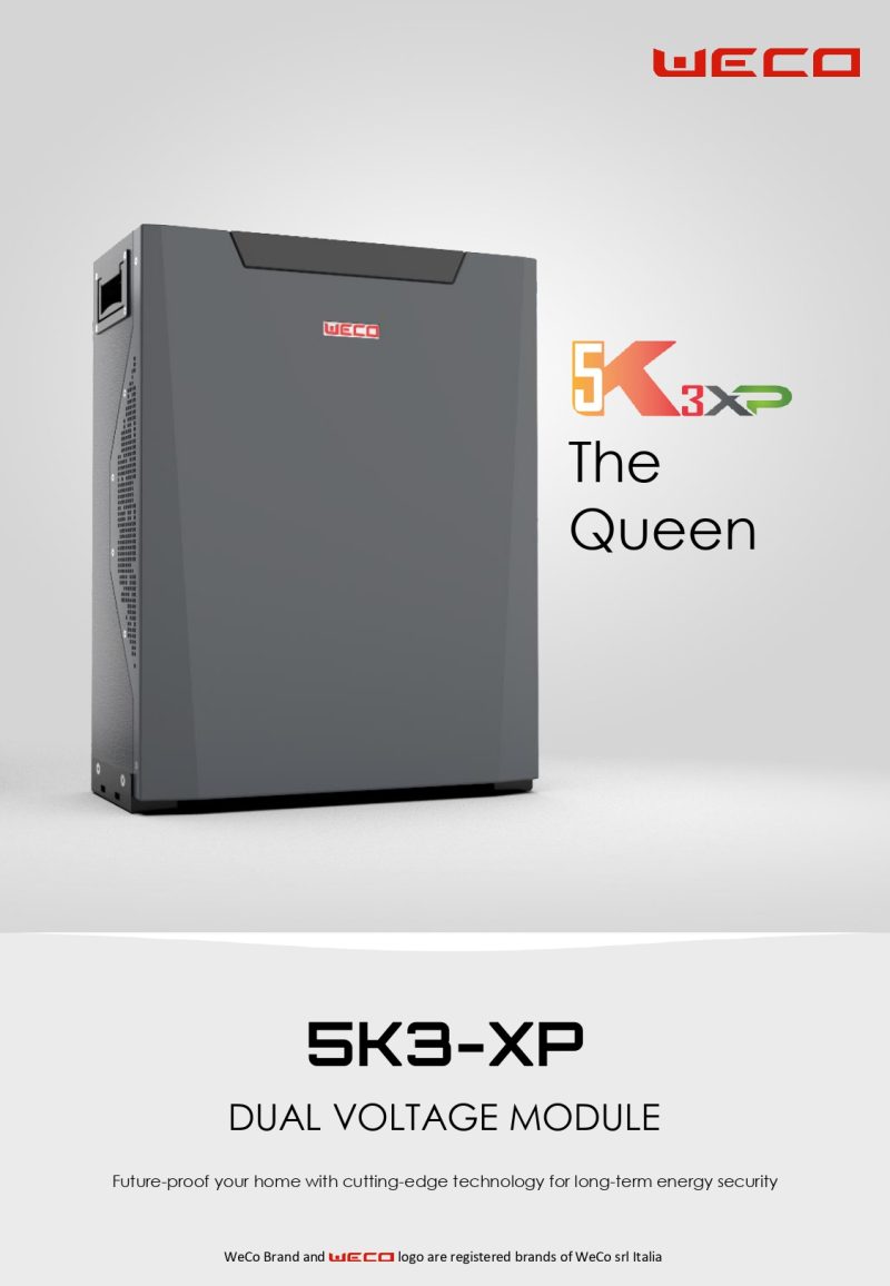 Weco Single module, HV/LV, 48V, 5.3kWh, Lv Cables & Mounting Bracket ...